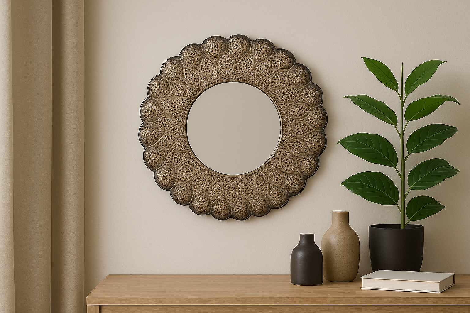 Small Antique Round Mirror | Decorative Wall Mirrors SA