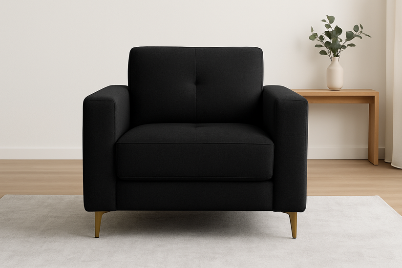 Norel One Seater Gold Legs | Luxury Accent Chair | Budget Furn