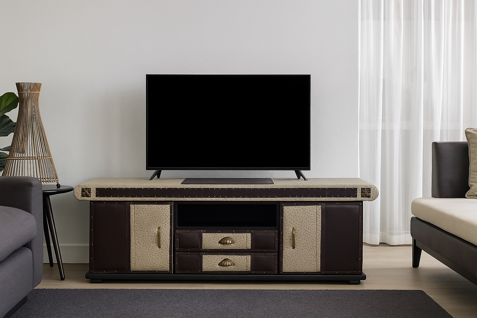 Ostrich Plasma Stand | Sleek Entertainment Unit | Budget Furn