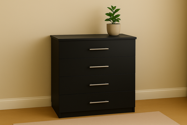 Four Drawer Melamine Chest of Drawers | Budget Furn