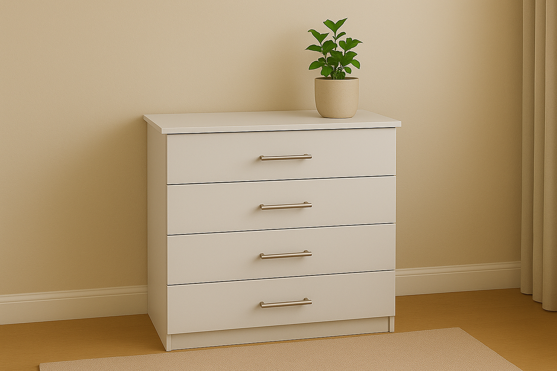 Four Drawer Melamine Chest of Drawers | Budget Furn