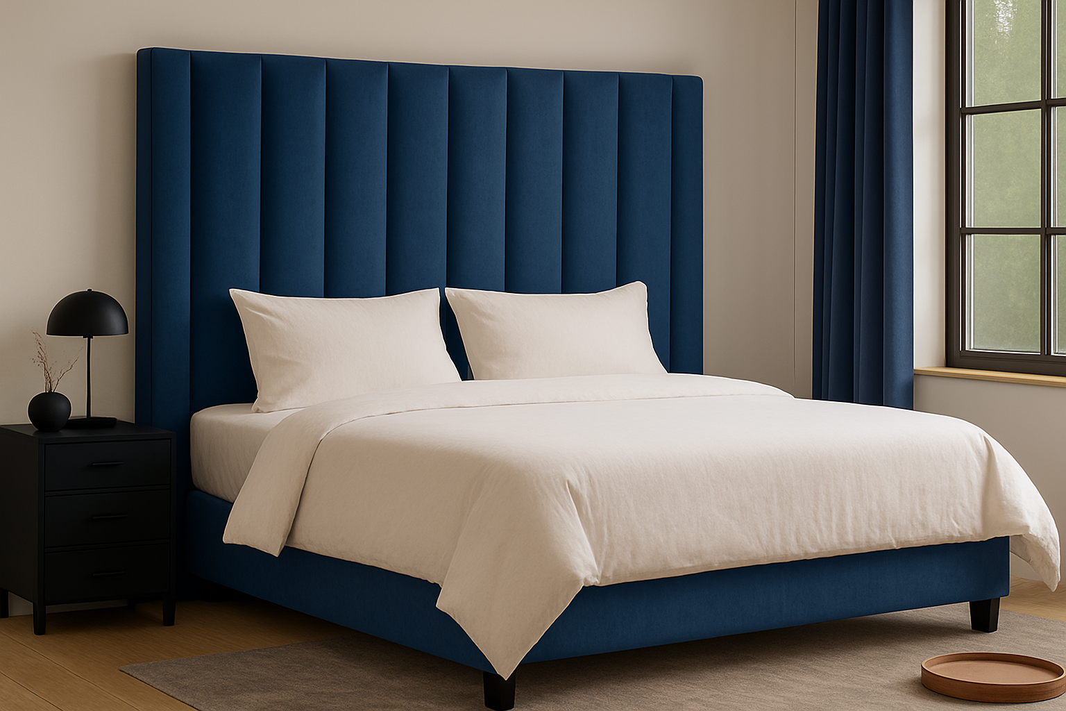 Velvet Bubble Headboards Only (Not a Set) - Royal Blue